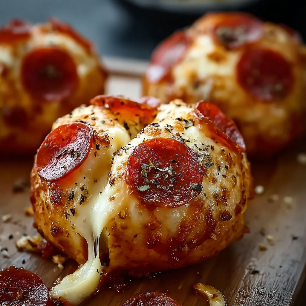 Delicious Pepperoni Pizza Bombs Snack - cookrisp